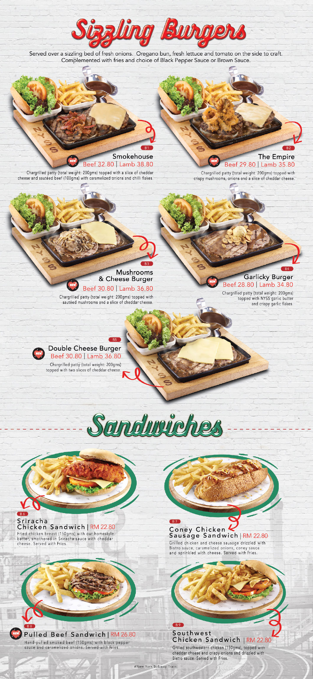 Menu : NY Steak Shack ~ Steak, Burgers & Shakes