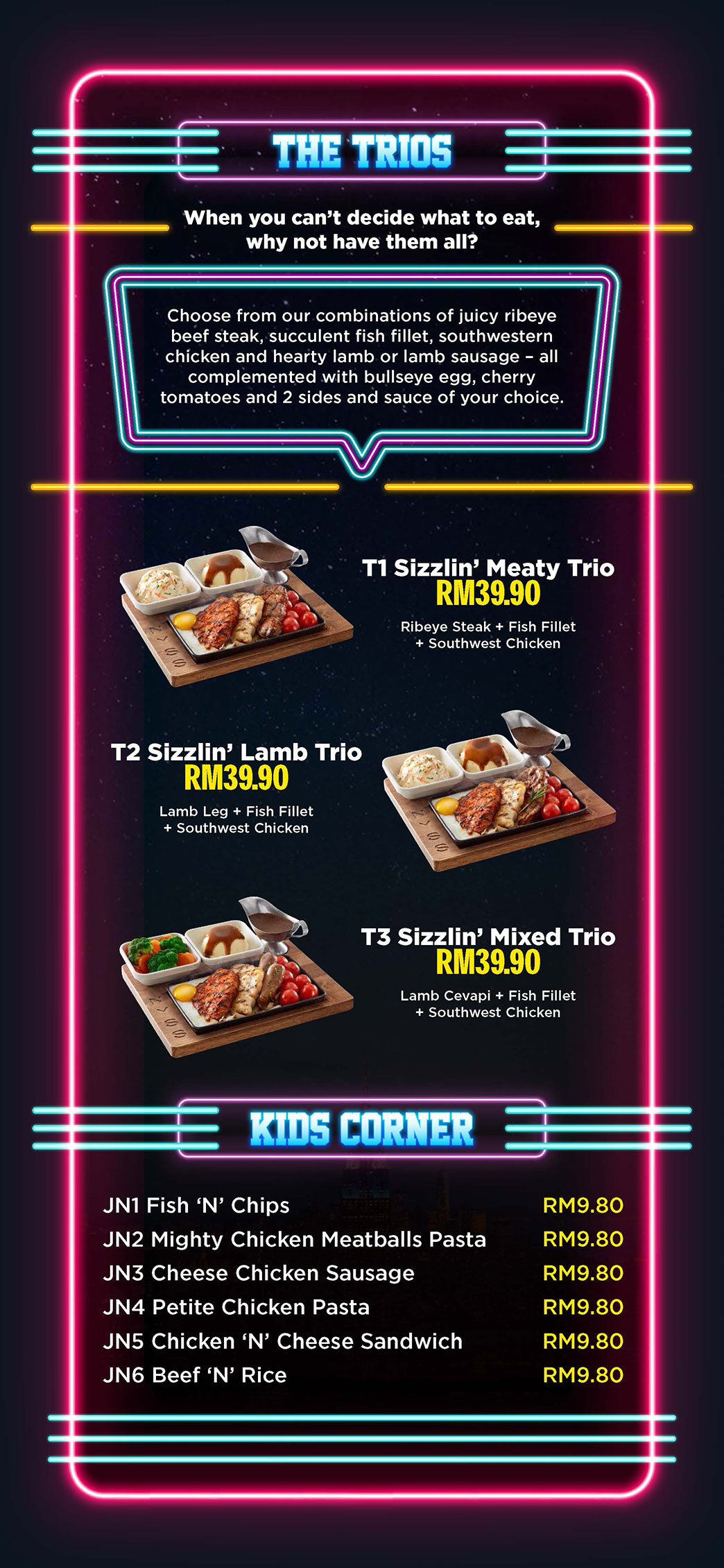 Menu : NY Steak Shack ~ Steak, Burgers & Shakes