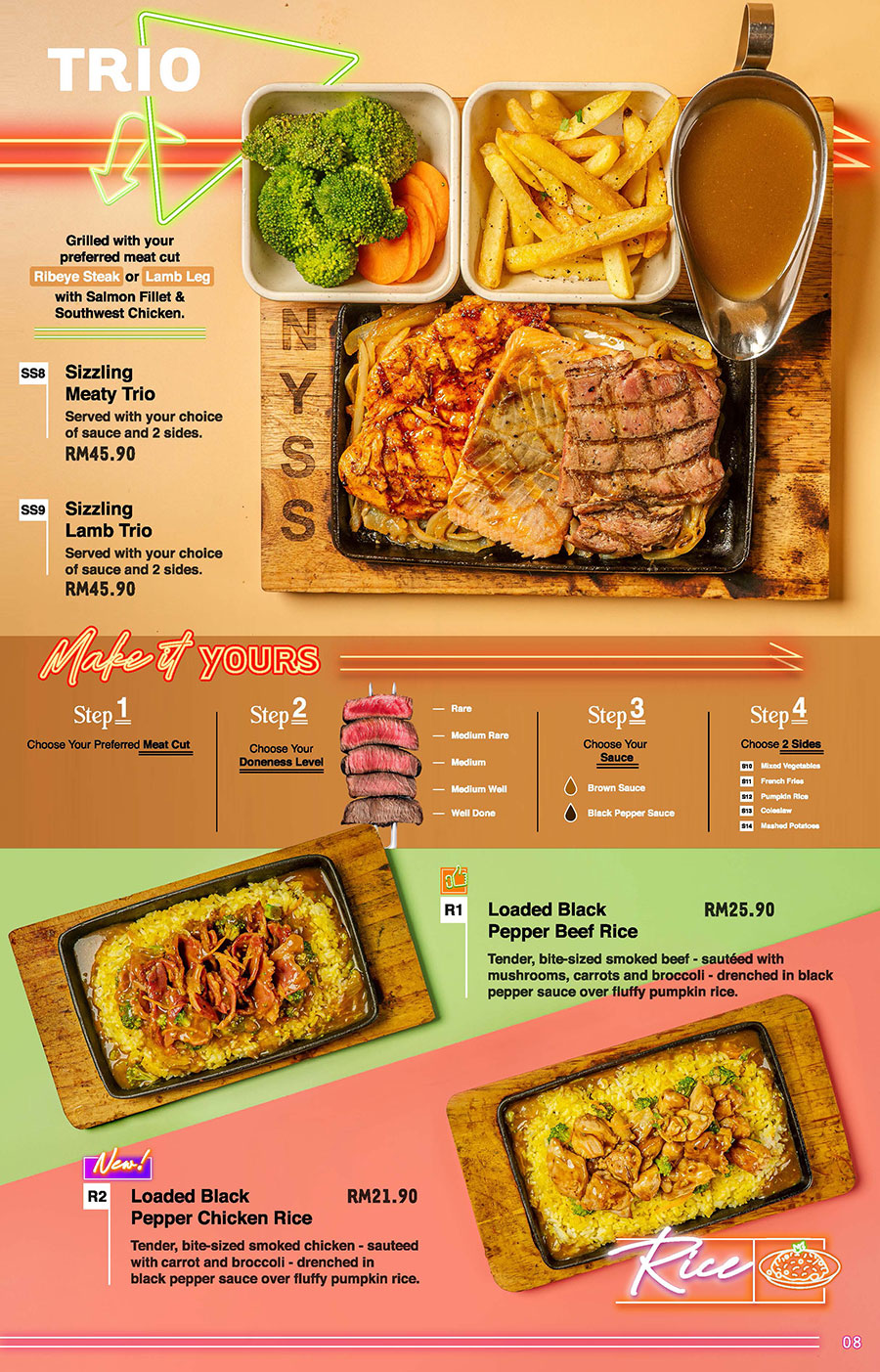 Menu : NY Steak Shack ~ Steak, Burgers & Shakes